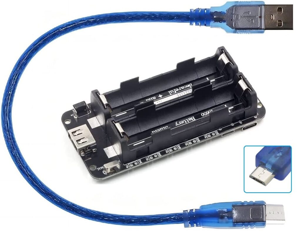 Módulo De Carga Y Fuente Para 2 Baterías 18650 3v Y 5v - JKSoltec